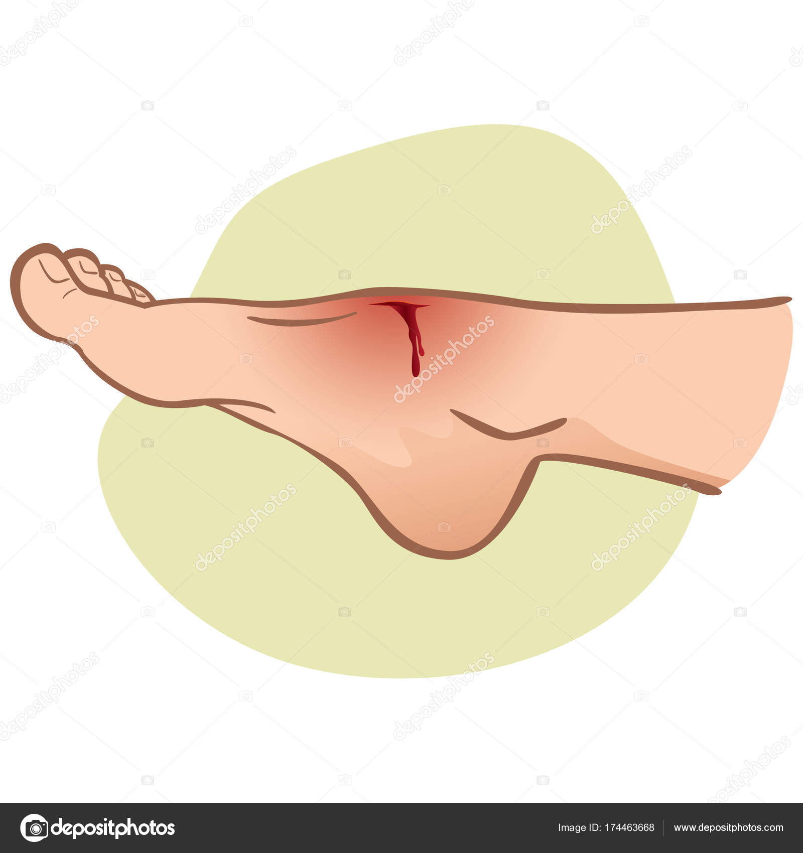 Illustration First Aid person, caucasian, standing side view, with a ...