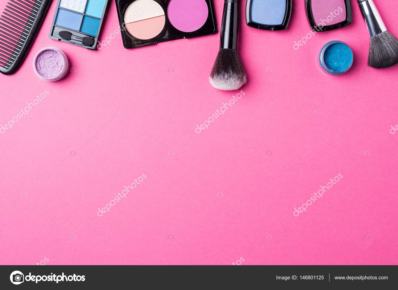Makeup products on pink background Stock Photo by ©leszekczerwonka ...