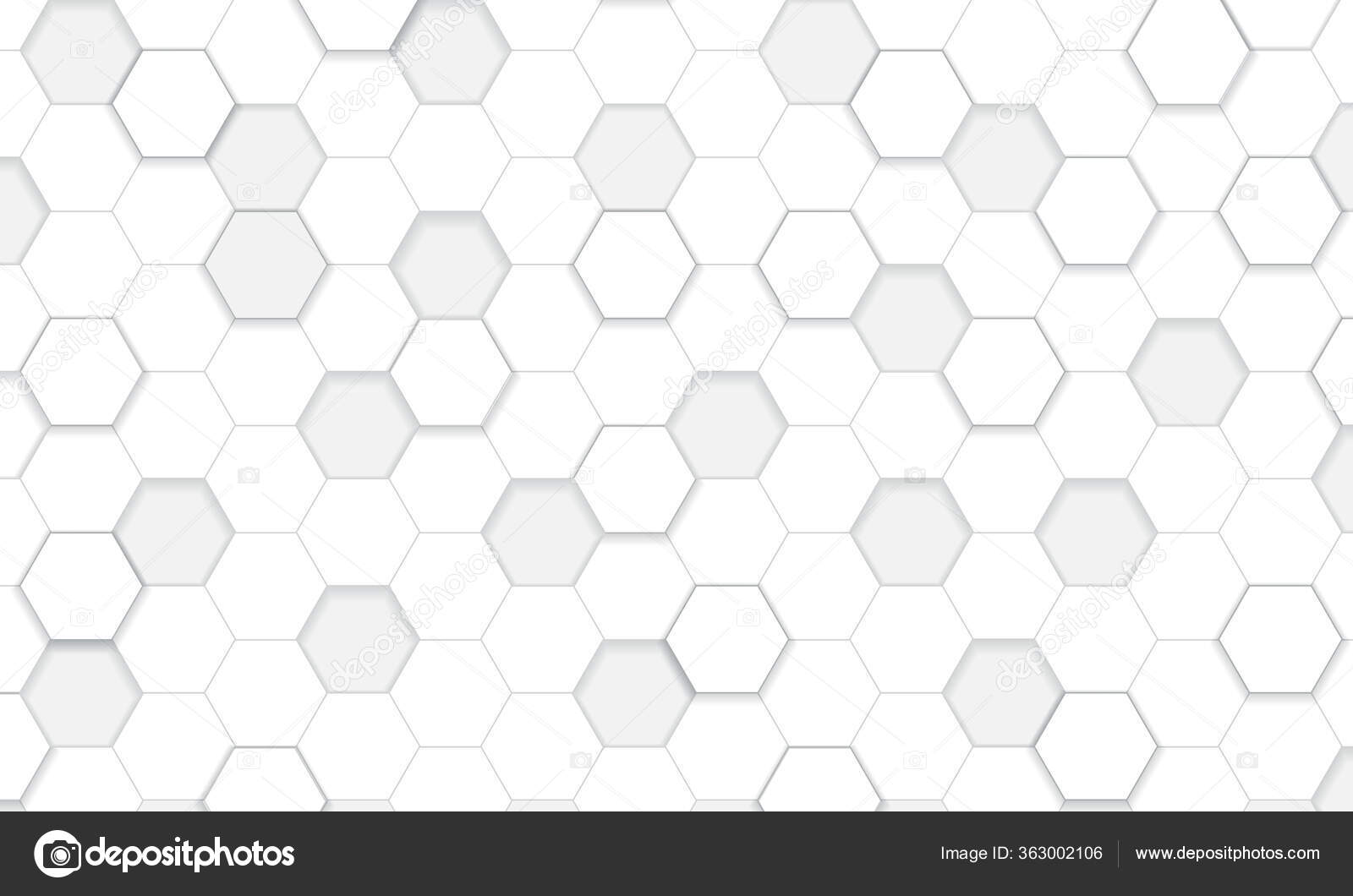 Abstract White Grey Hexagon Pattern Design Modern Futuristic Technology ...