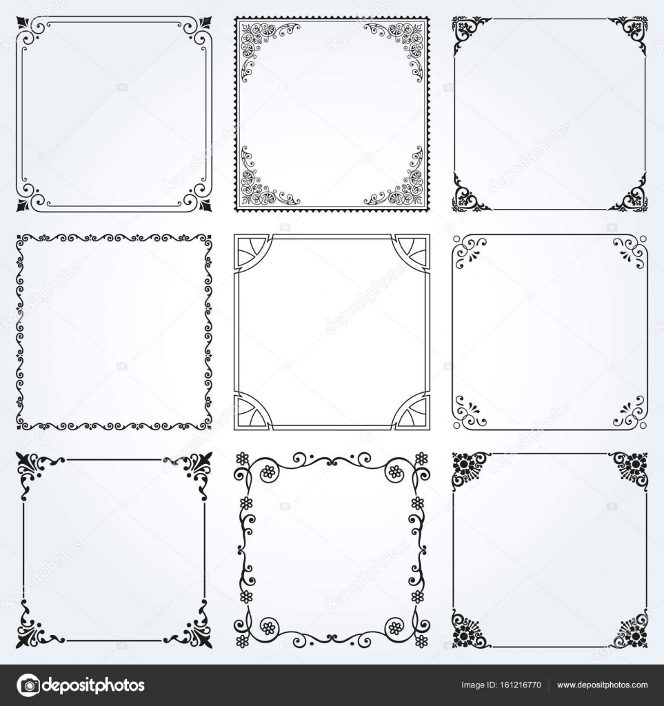 Ornate Square Frame Vector
