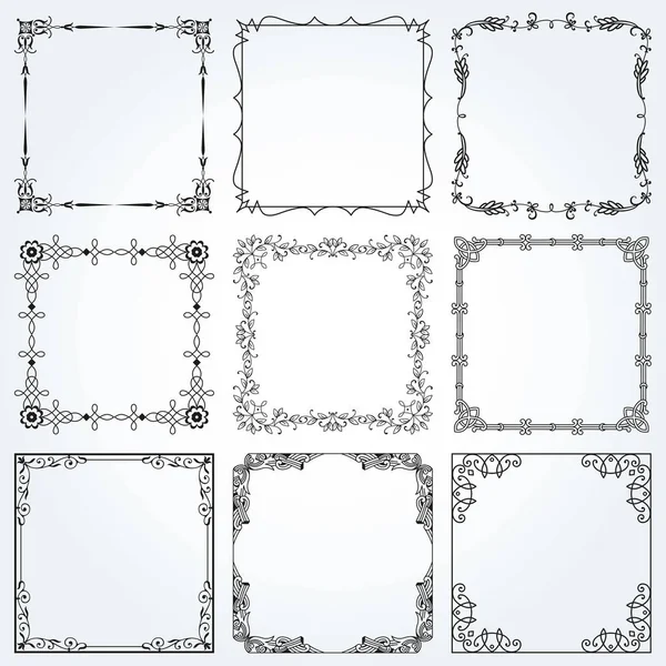 Decorative rectangle frames and borders set vector Stock Vector by ...