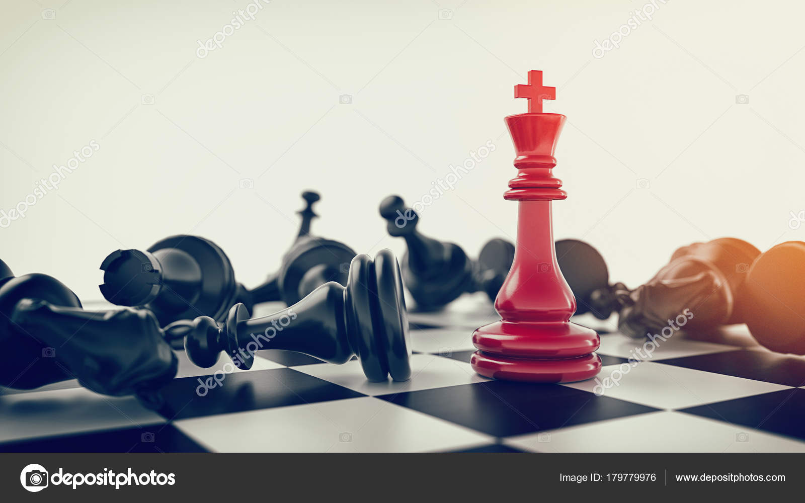 Red in the middle black chess chess fall. Stock Photo by ©PhaisarnWong ...