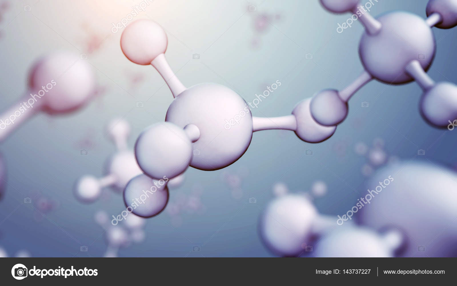 3d illustration of molecule model. Science or medical background Stock ...
