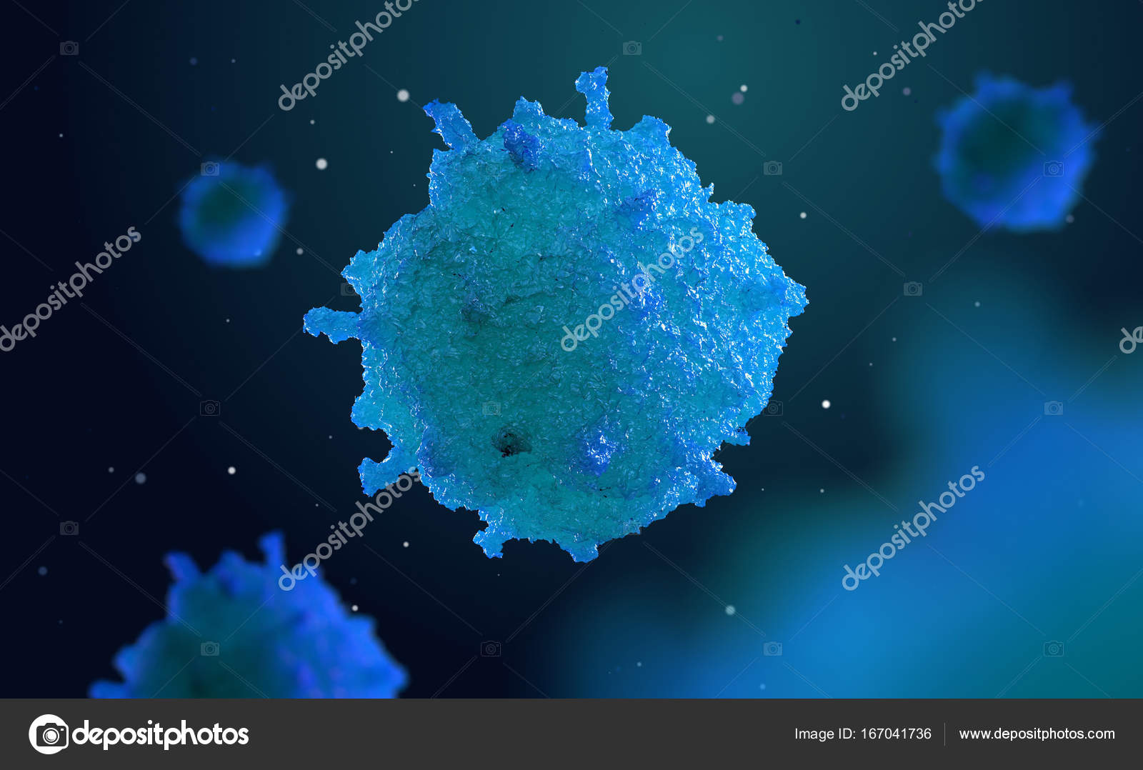 3d illustration of cell under microscope Stock Photo by ©egorovartem ...
