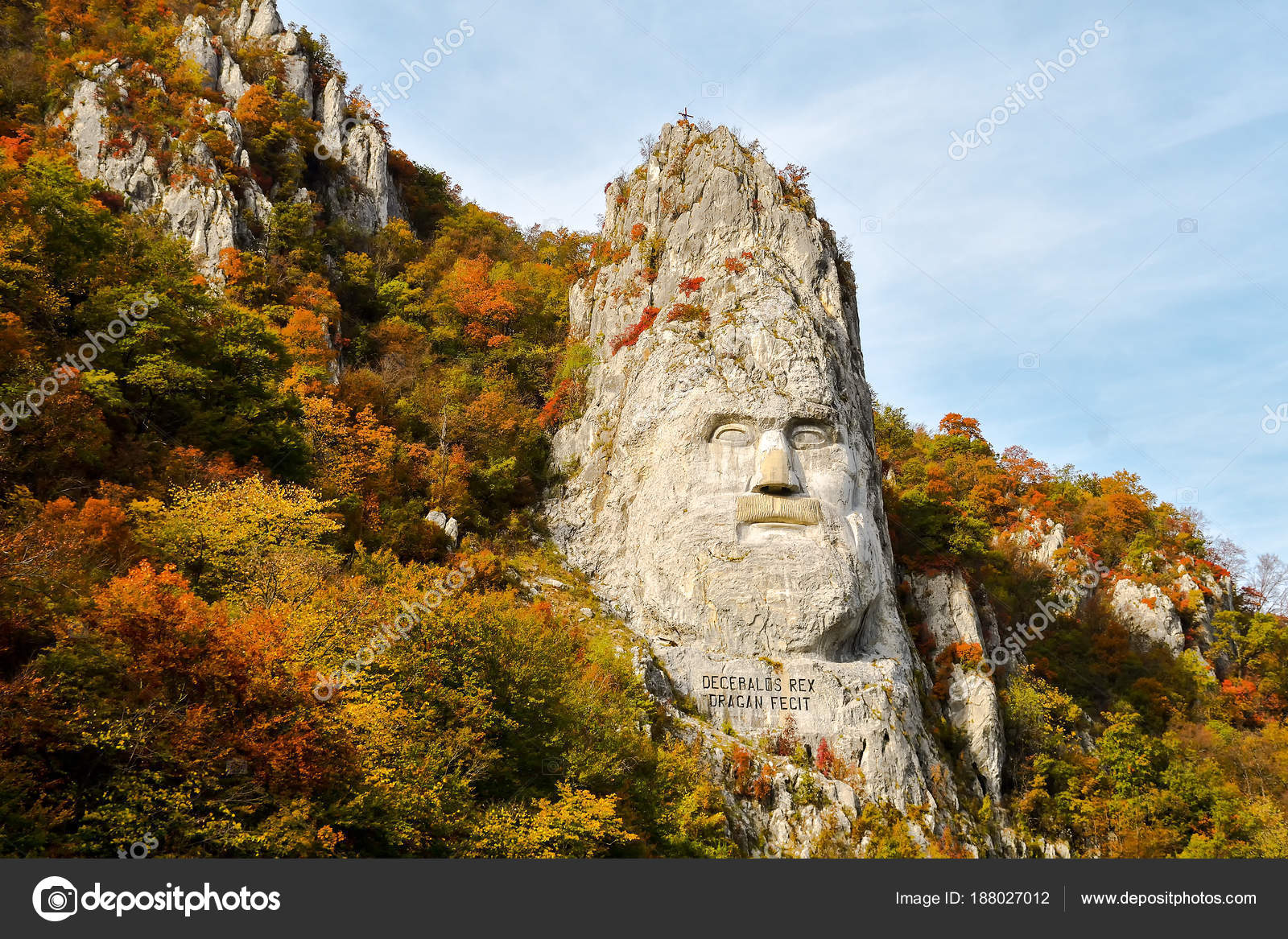 Rock Sculpture Decebalus Located City Orsova Stock Photo by ©brszattila ...