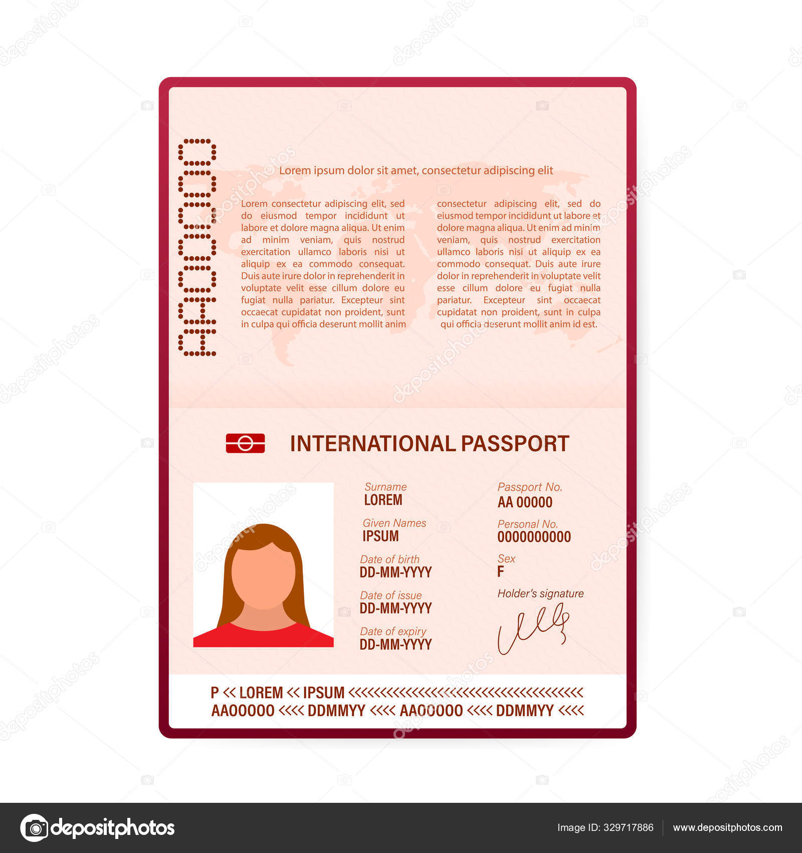 Passport Pages Template