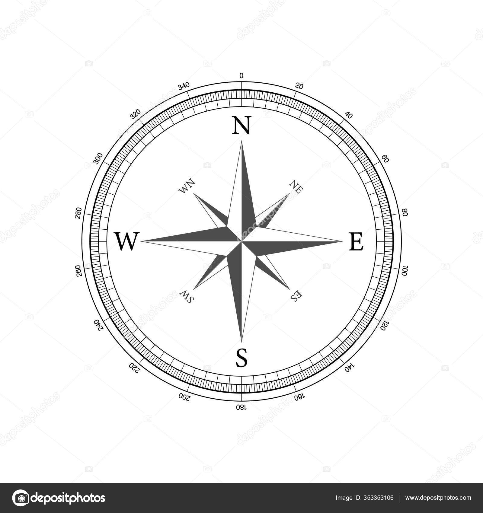 Símbolo De Brújula Vectorial