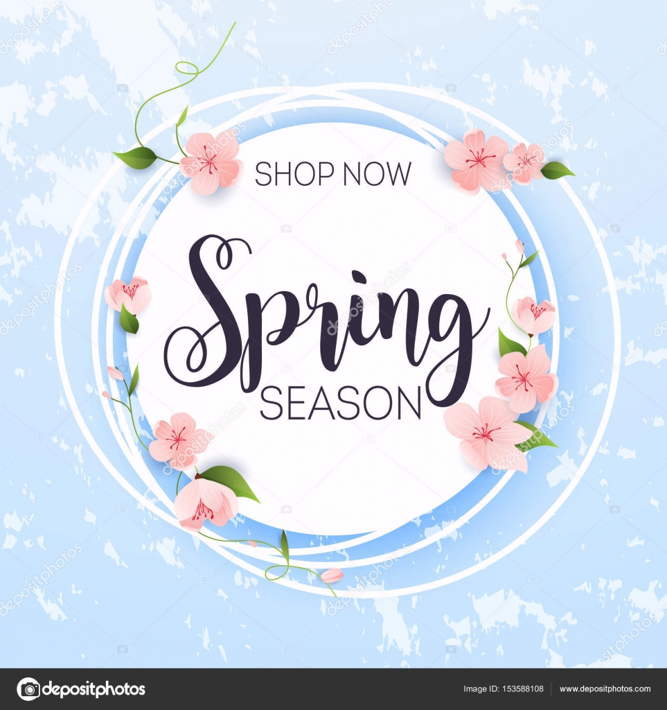 Spring season sign Stock Vector by ©Gapchuk_Olesia 153588108