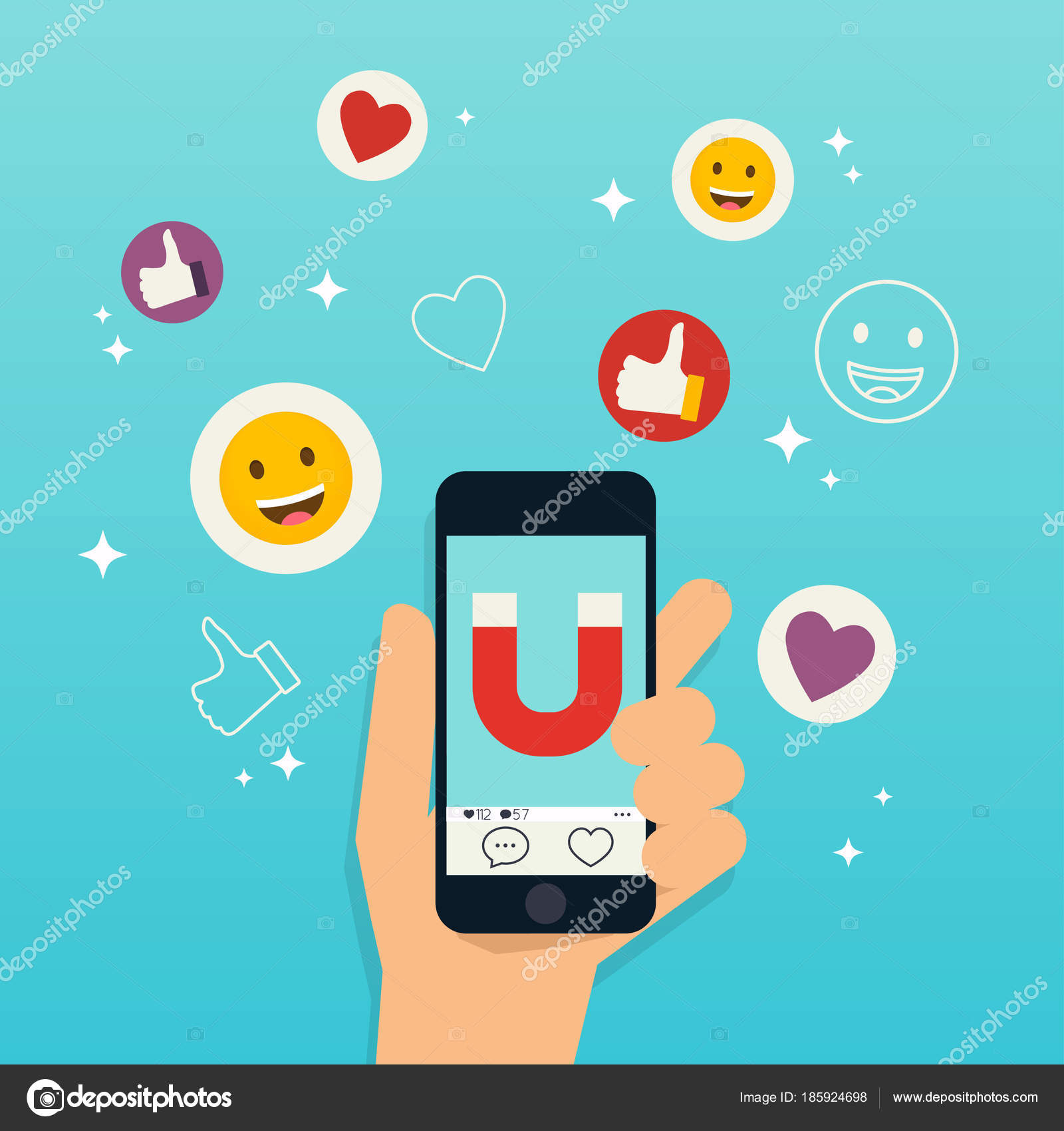 Smm Concepto Vector Ilustración Vector de stock por ©Gapchuk_Olesia 185924698