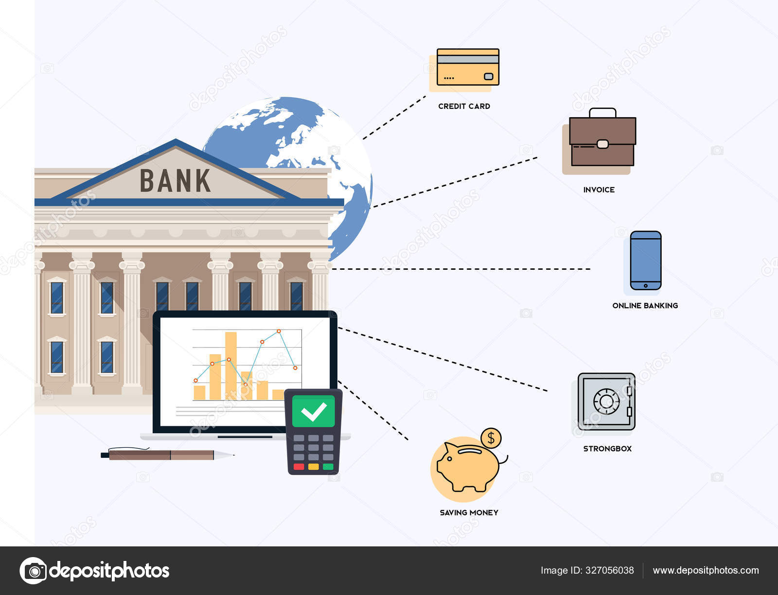 Infographic Of Banking Transaction Vector Image 1514212