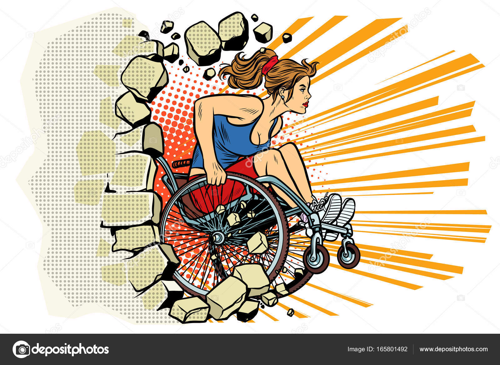 Wheelchair Race Vector