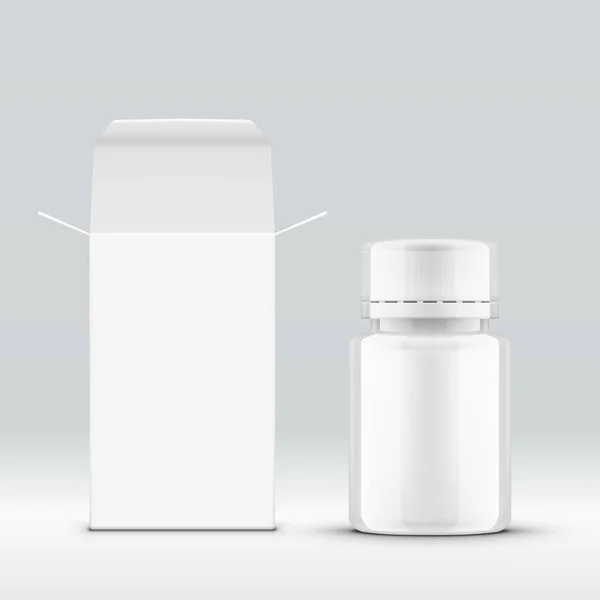 Vector Blank Medicine Medical Packaging Package Paper Box and Plastic ...
