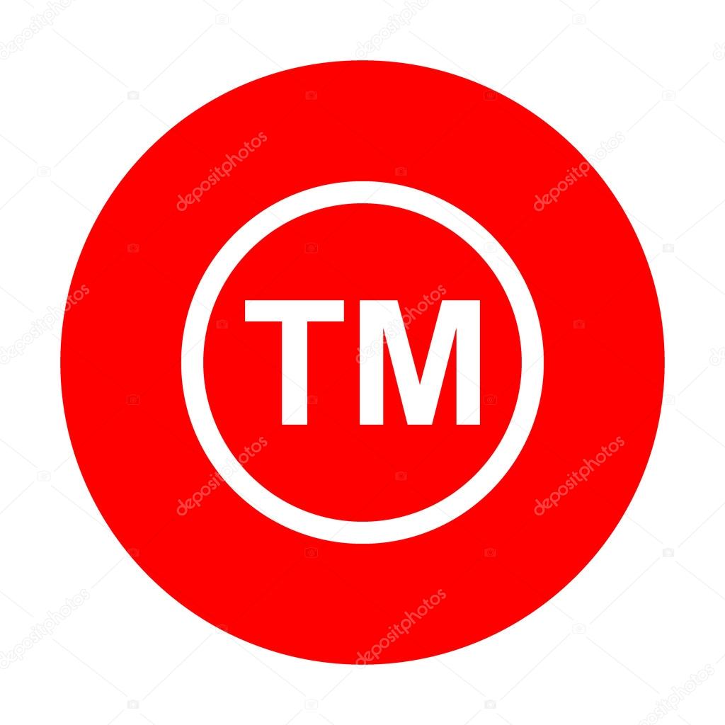 Trade mark sign. White icon on red circle. Stock Vector Image by ...