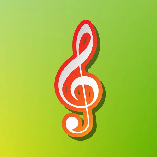 Music violin clef sign. G-clef. Treble clef. Cristmas design red Stock ...