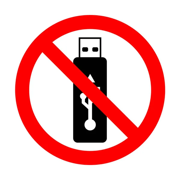 No Usb Stick sign icon. Usb flash drive button. — Stock Photo ...