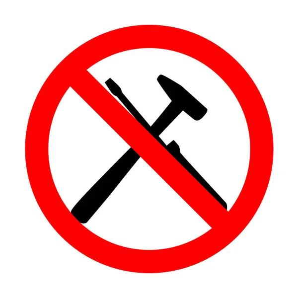 No Hammer sign icon. Repair service symbol. — Stock Vector © Blankstock ...