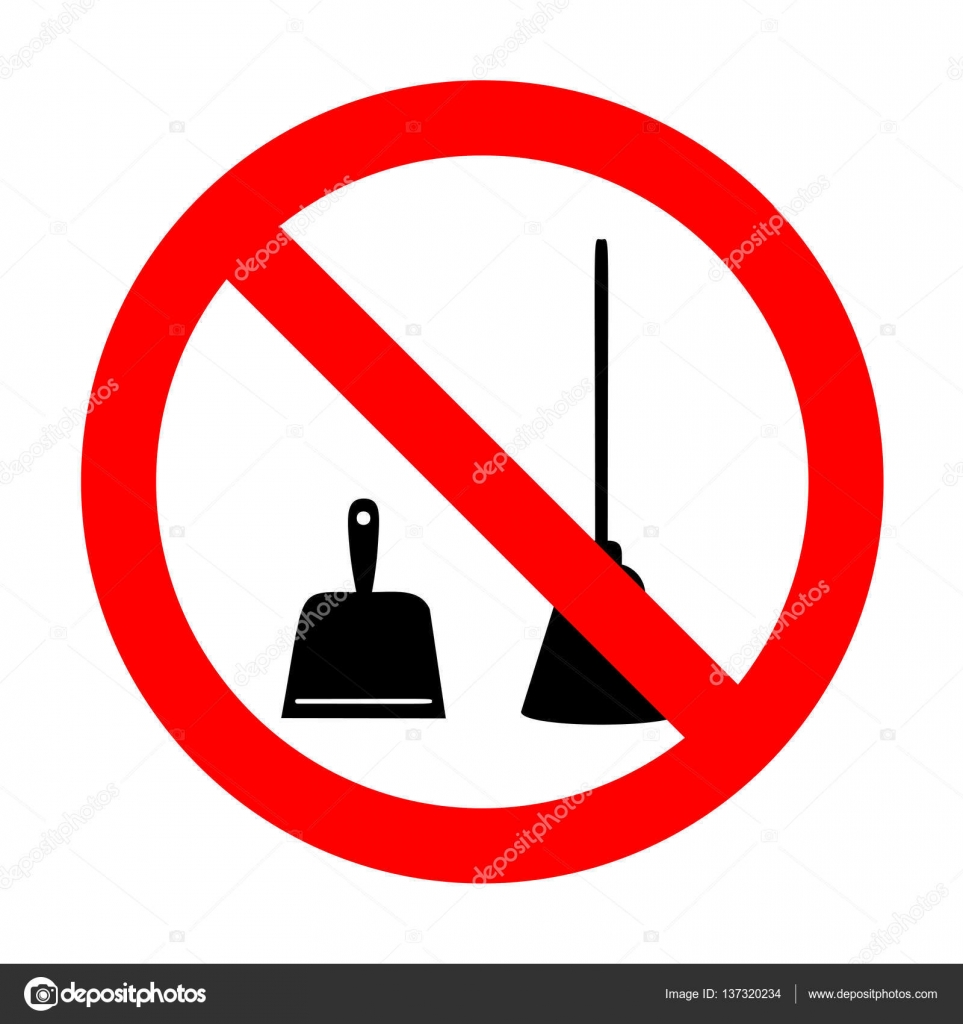 No Dustpan vector sign. Scoop for cleaning garbage housework dus ...