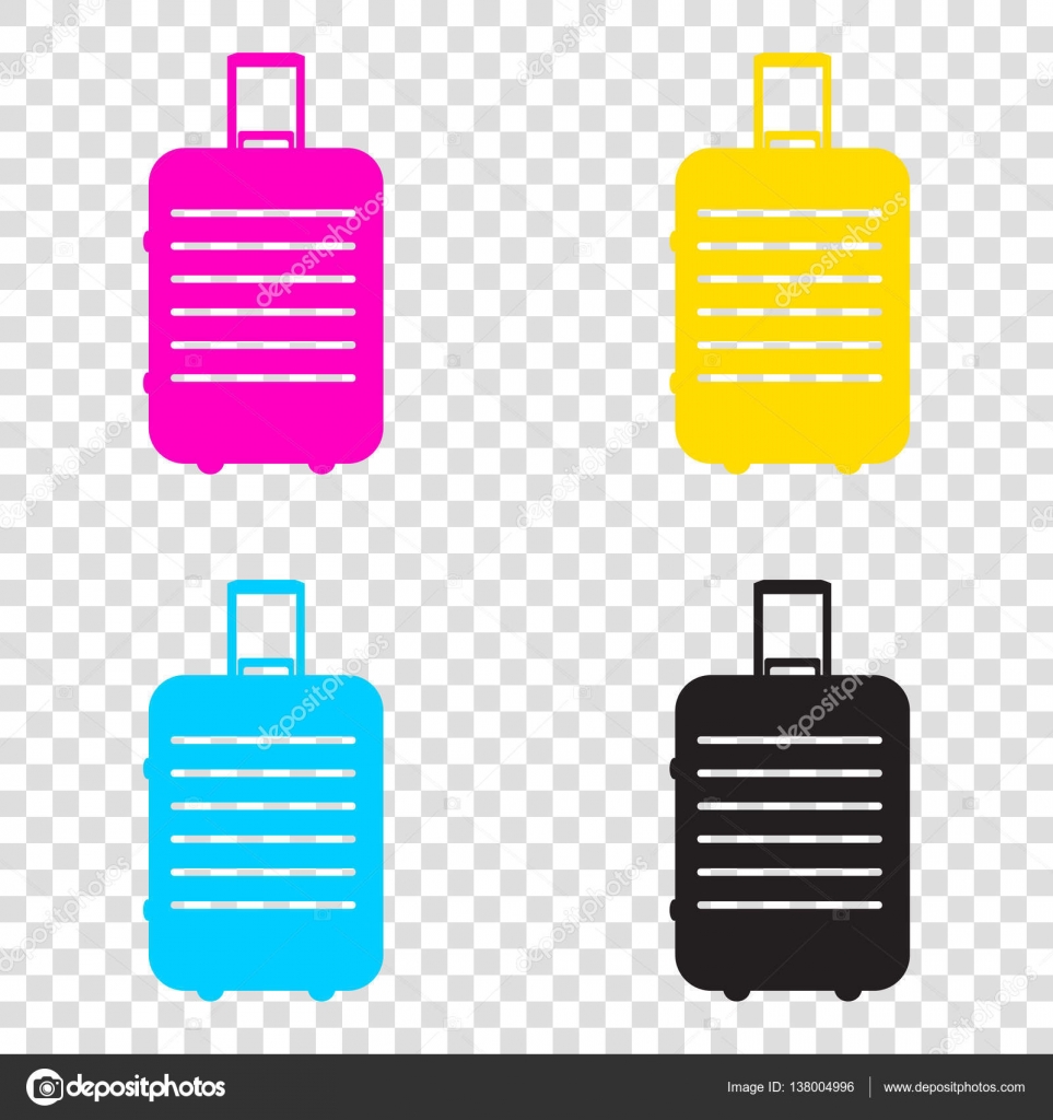 Baggage sign illustration. CMYK icons on transparent background. Stock ...