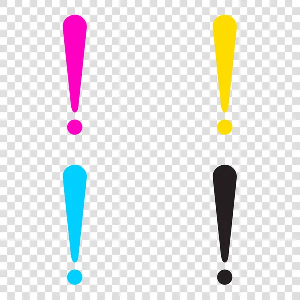 Positive symbol plus sign. CMYK icons on transparent background. Stock ...