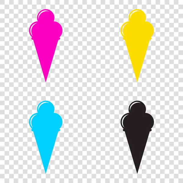 Positive symbol plus sign. CMYK icons on transparent background. Stock ...