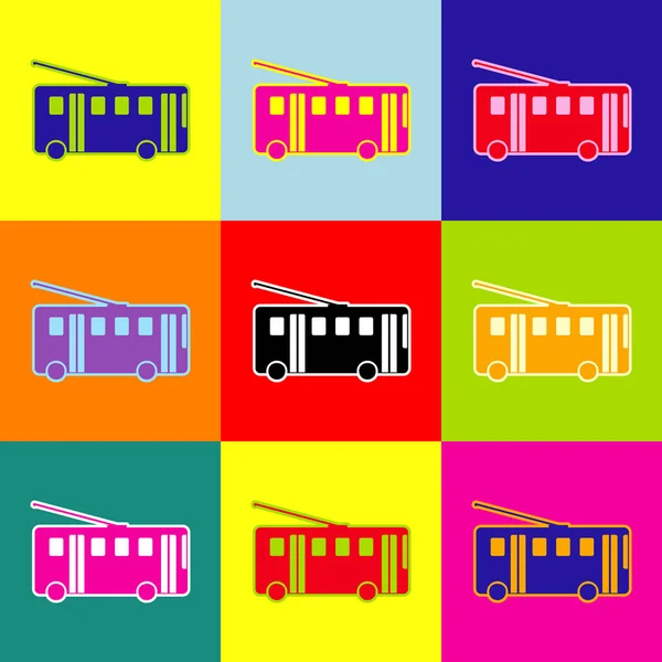 Trolleybus train Stock Vectors, Royalty Free Trolleybus train ...