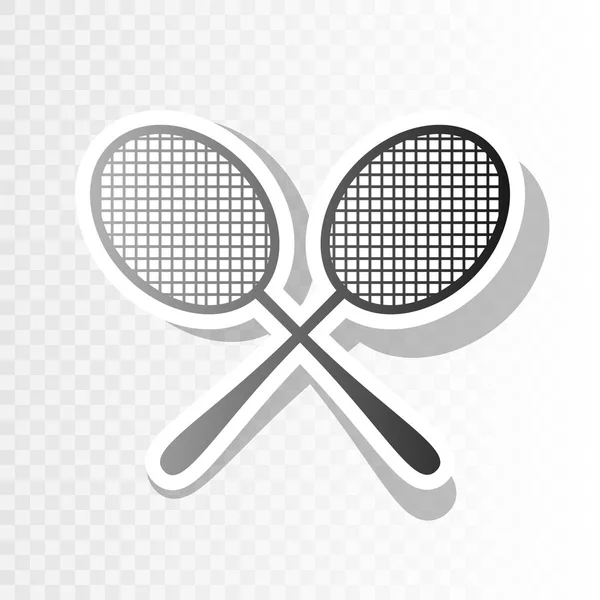 Tennis racquets sign. Vector. Green gradient icon on transparent ...