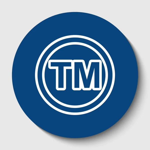 Trademark Symbol In Blue Circle
