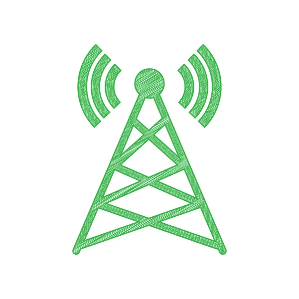 Ilustración de signo de antena. Icono gris oscuro sobre fondo ...