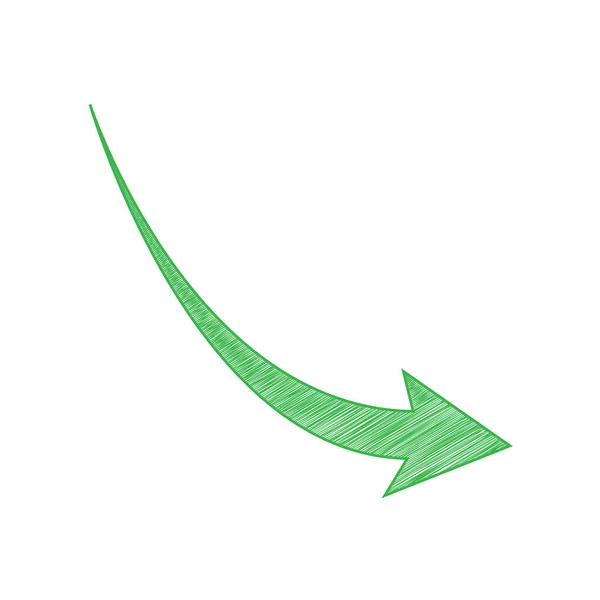 Curved Green Arrow Transparent Background