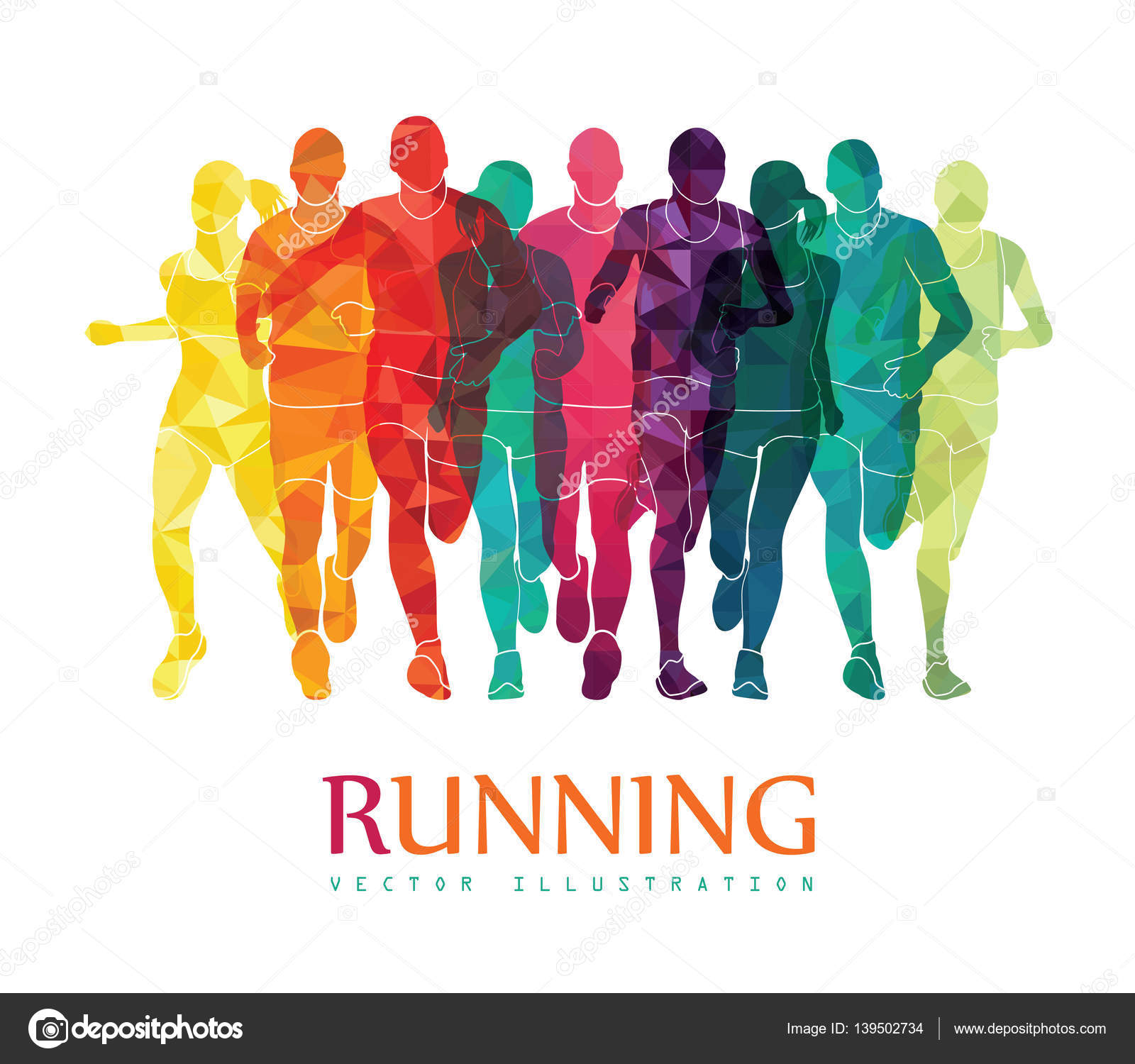 Group of running people Stock Vector Image by ©CamillaCasablanca #139502734