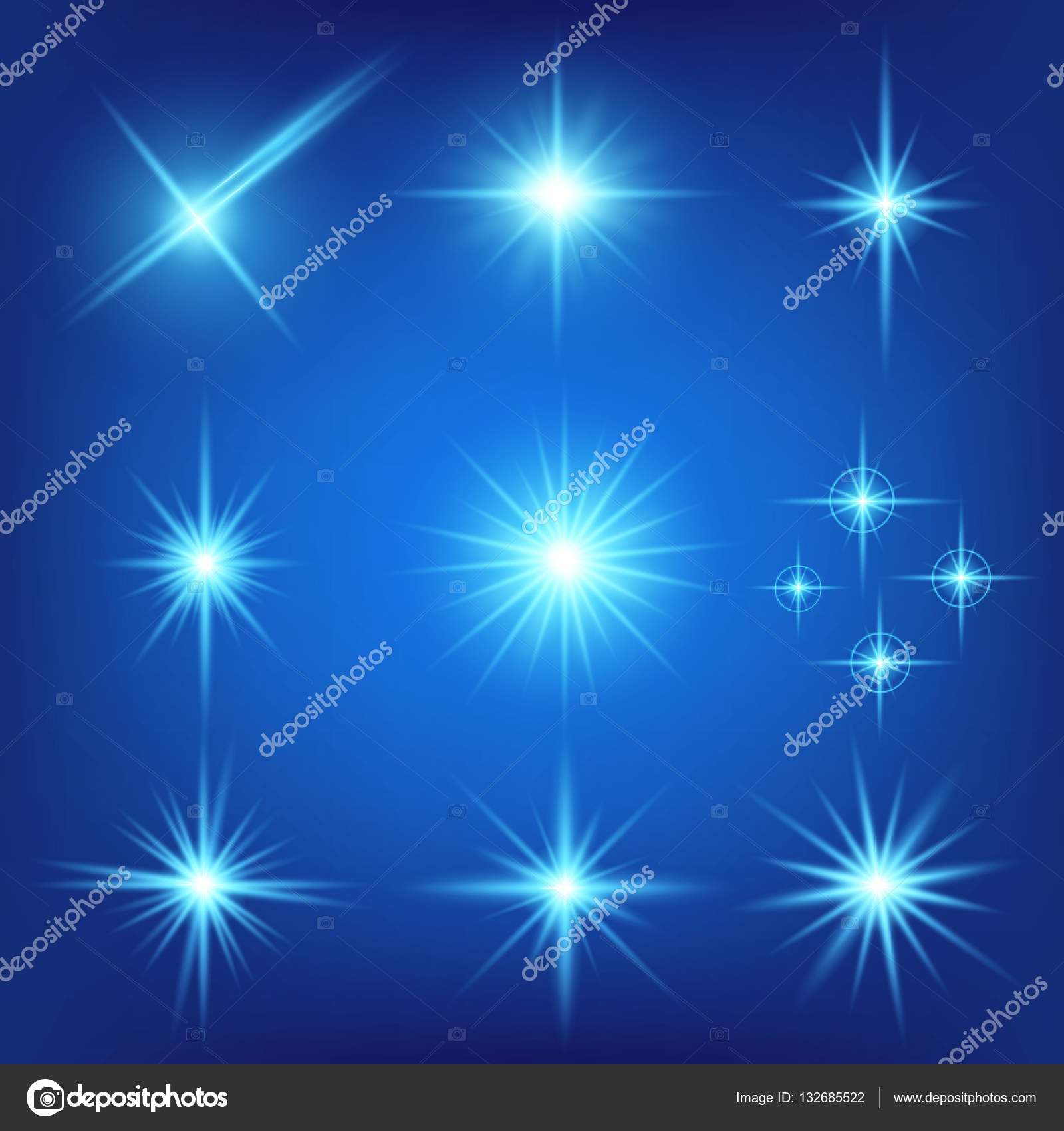 Creative concept Vector set of glow light effect stars bursts with ...