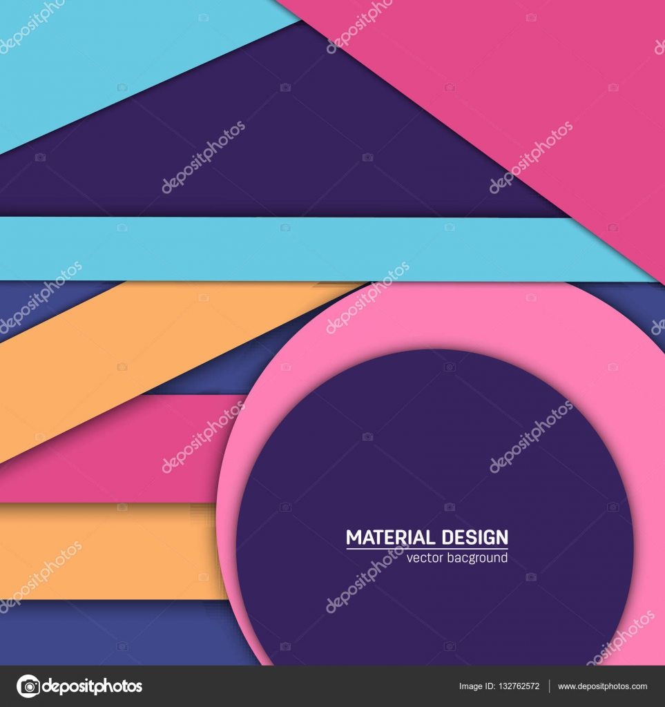Vector material design background. Abstract creative concept layout ...