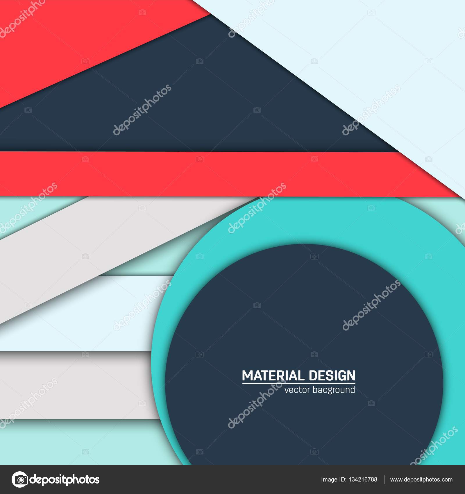 Vector material design background. Abstract creative concept layout template. For web and mobile ...