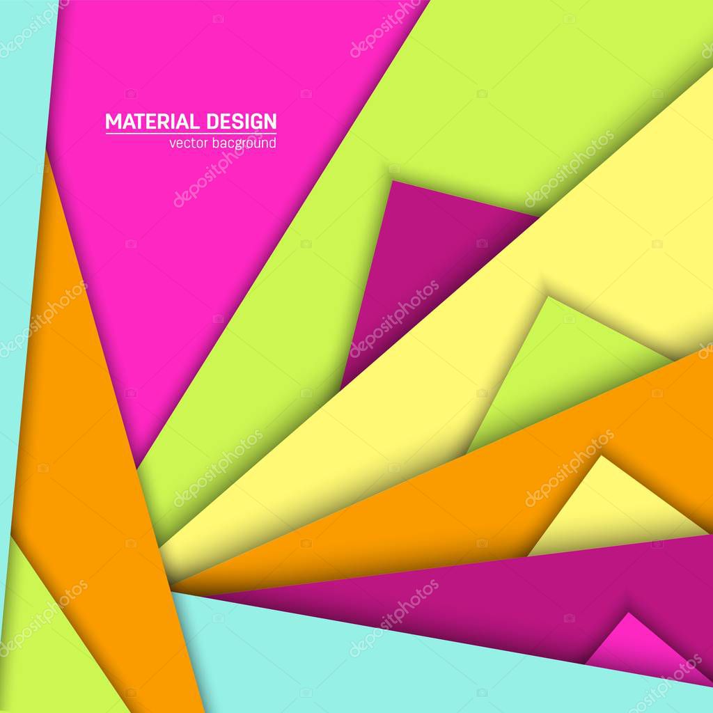 Fondo de diseño de material vectorial. Plantilla de diseño de concepto ...