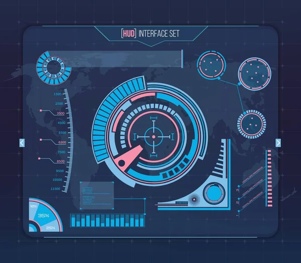 Futuristic circle vector HUD, GUI, UI interface screen design.Vector ...