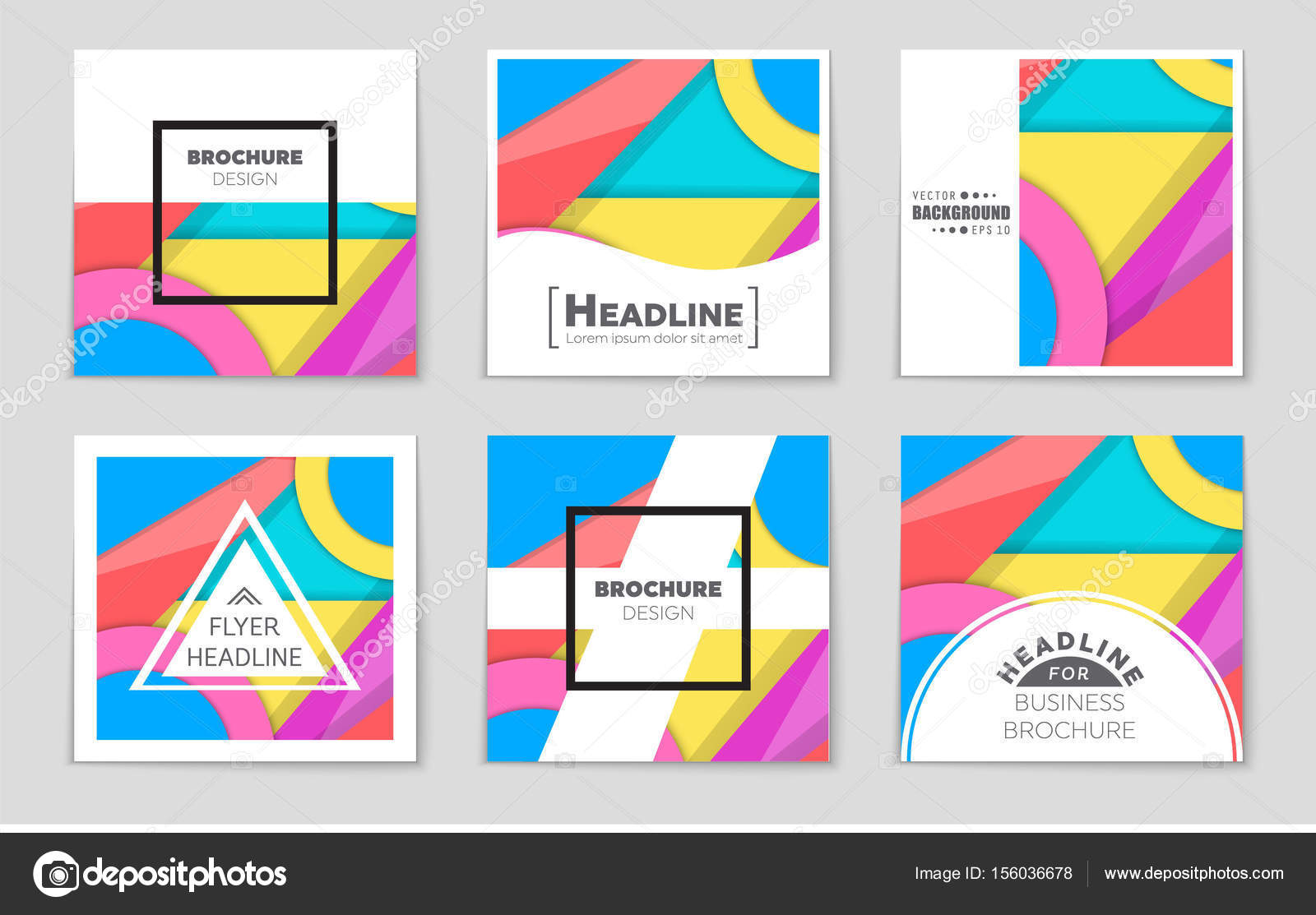 Abstract layout background set. Stock Vector Image by ©MIKHAIL ...