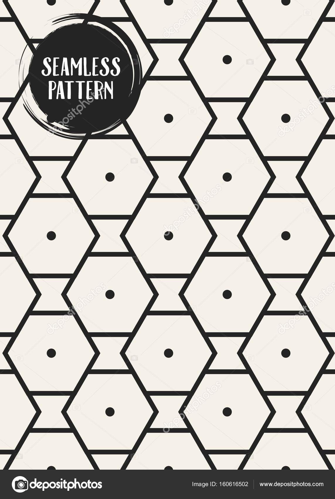 Monochrome geometric pattern. Stock Vector by ©MIKHAIL_GRACHIKOV 160616502