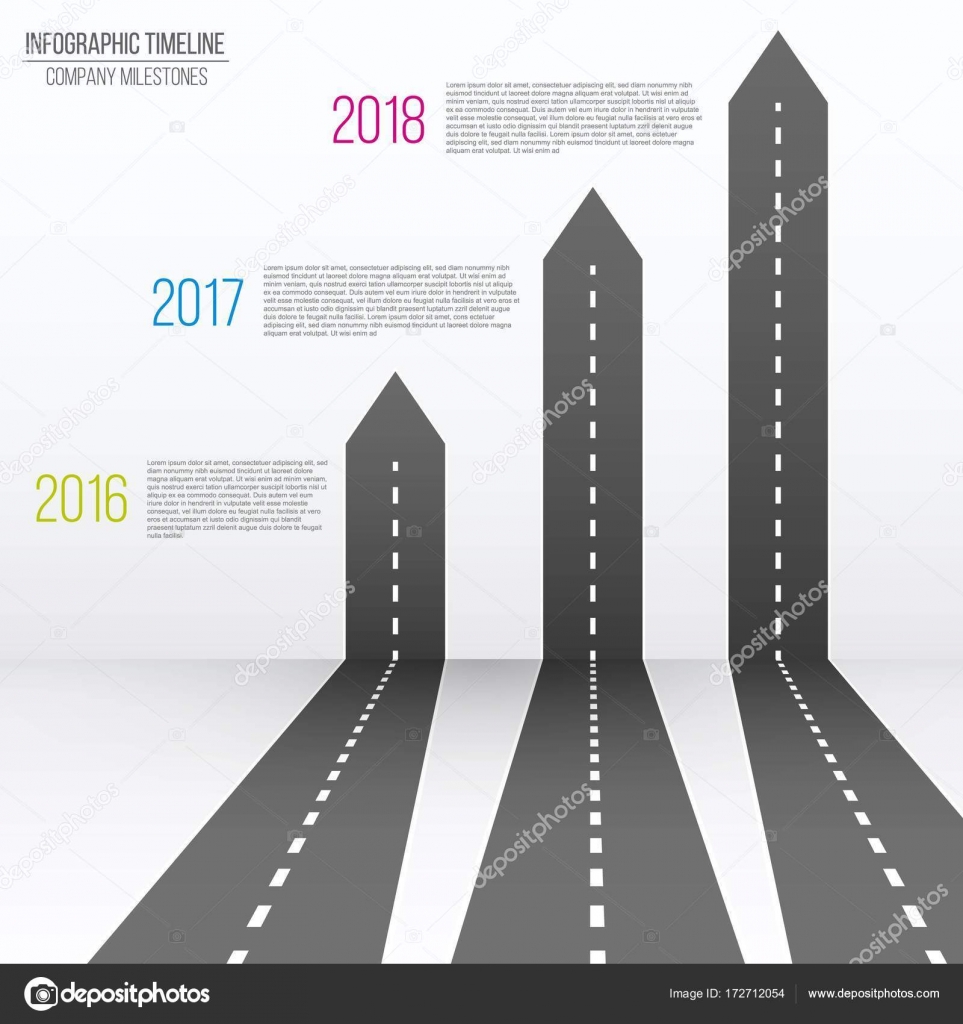 Creative vector illustration of 3D arrow roads map. Art design business ...