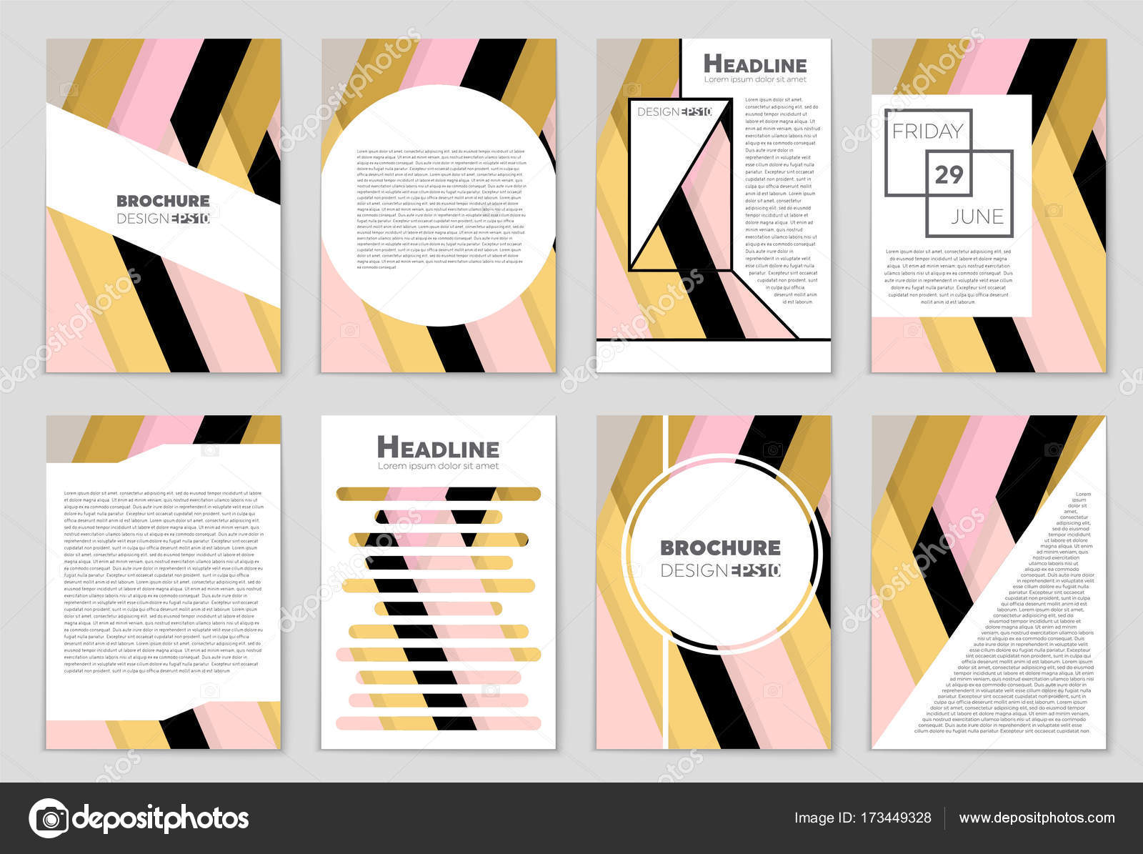 Abstract vector layout background set. For art template design, Stock ...