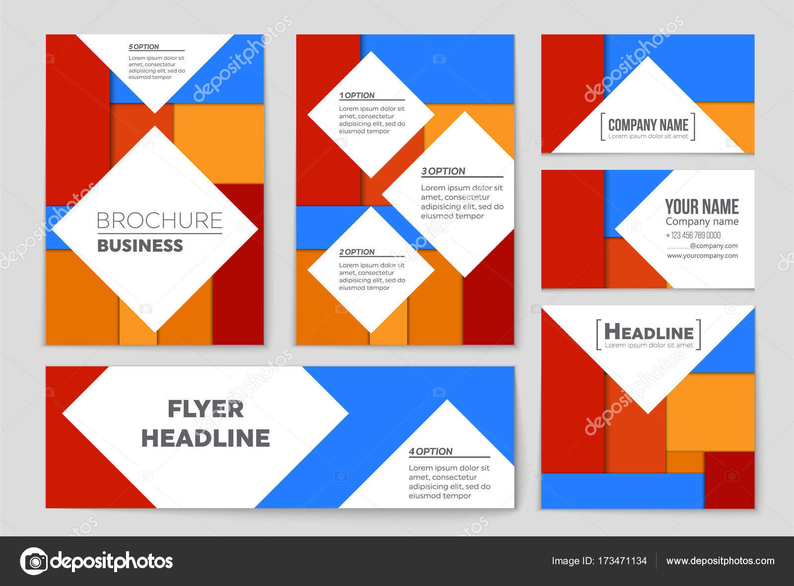 Abstract vector layout house background set. Stock Vector Image by ...