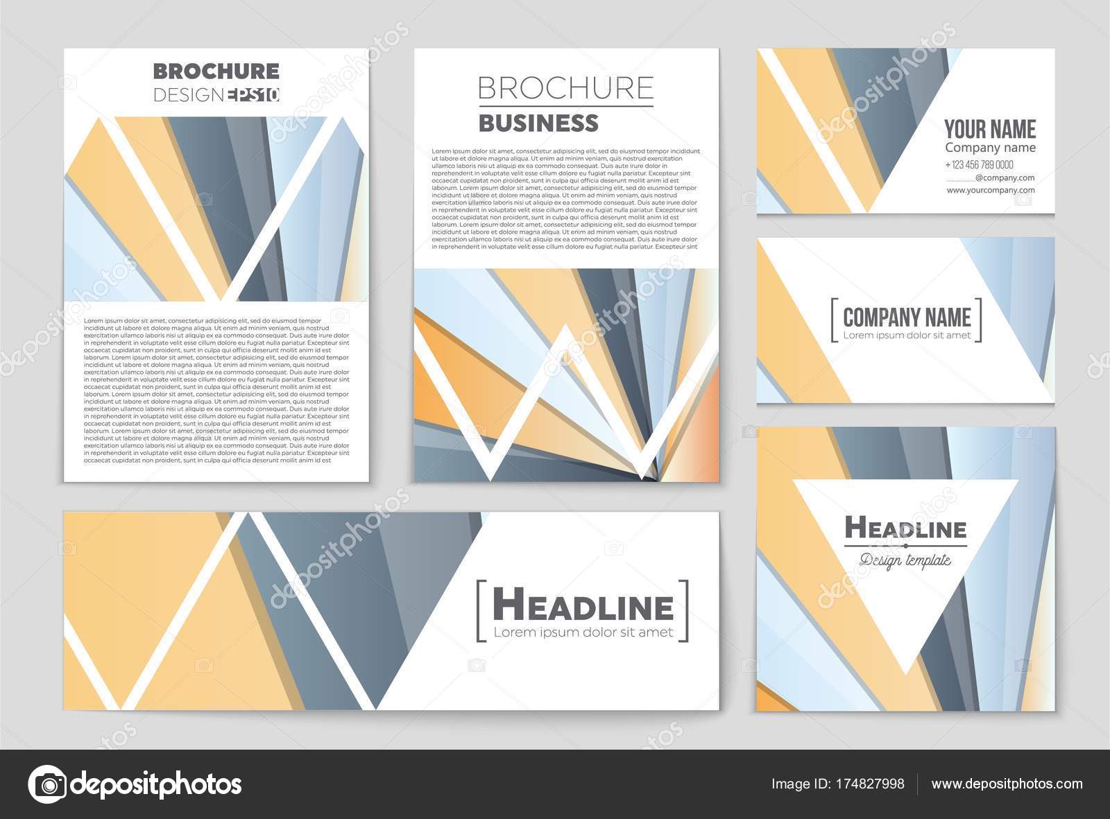 Abstract vector layout background set. For art template design, list ...