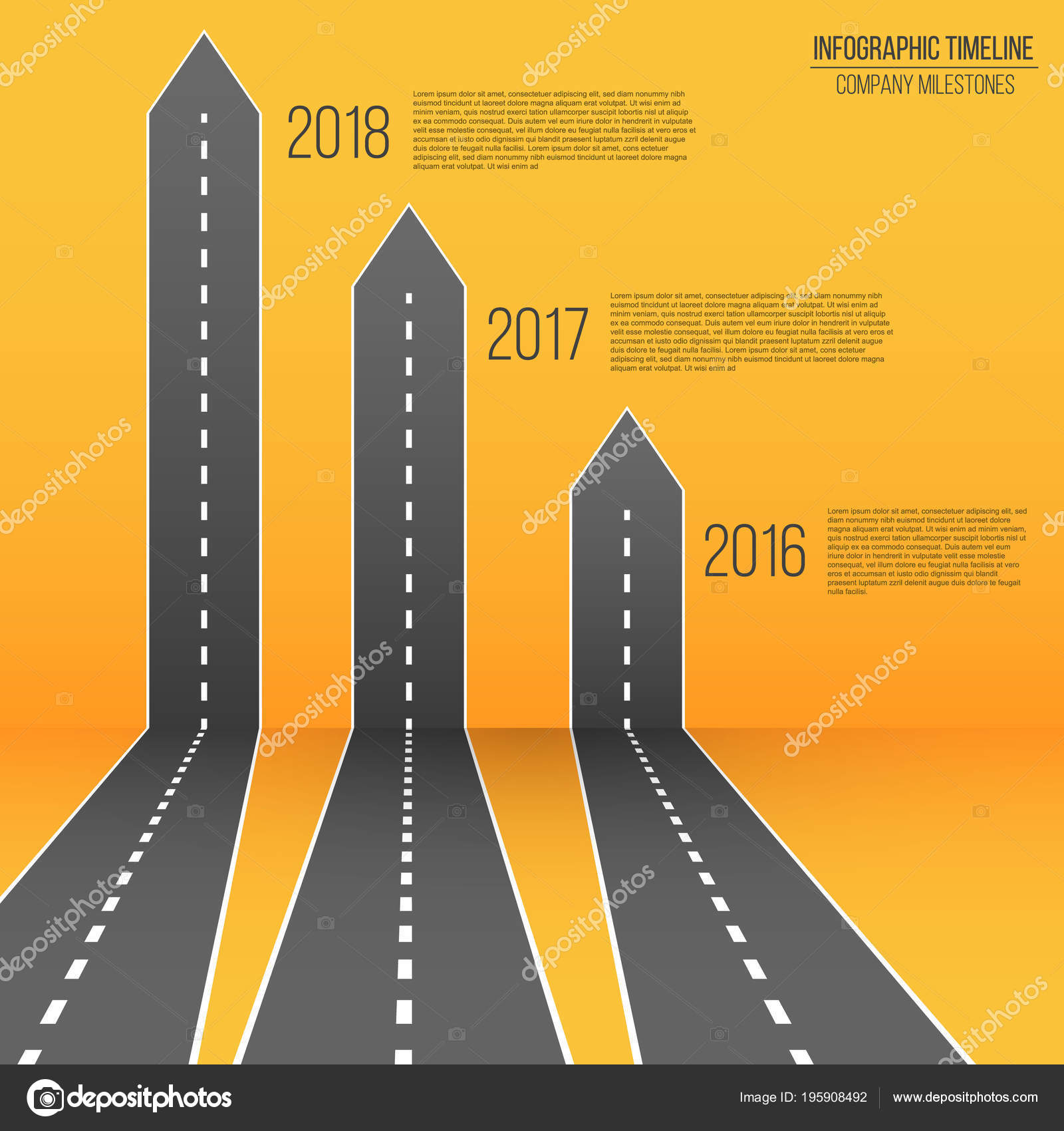 Creative Vector Illustration Arrow Roads Map Art Design Business ...
