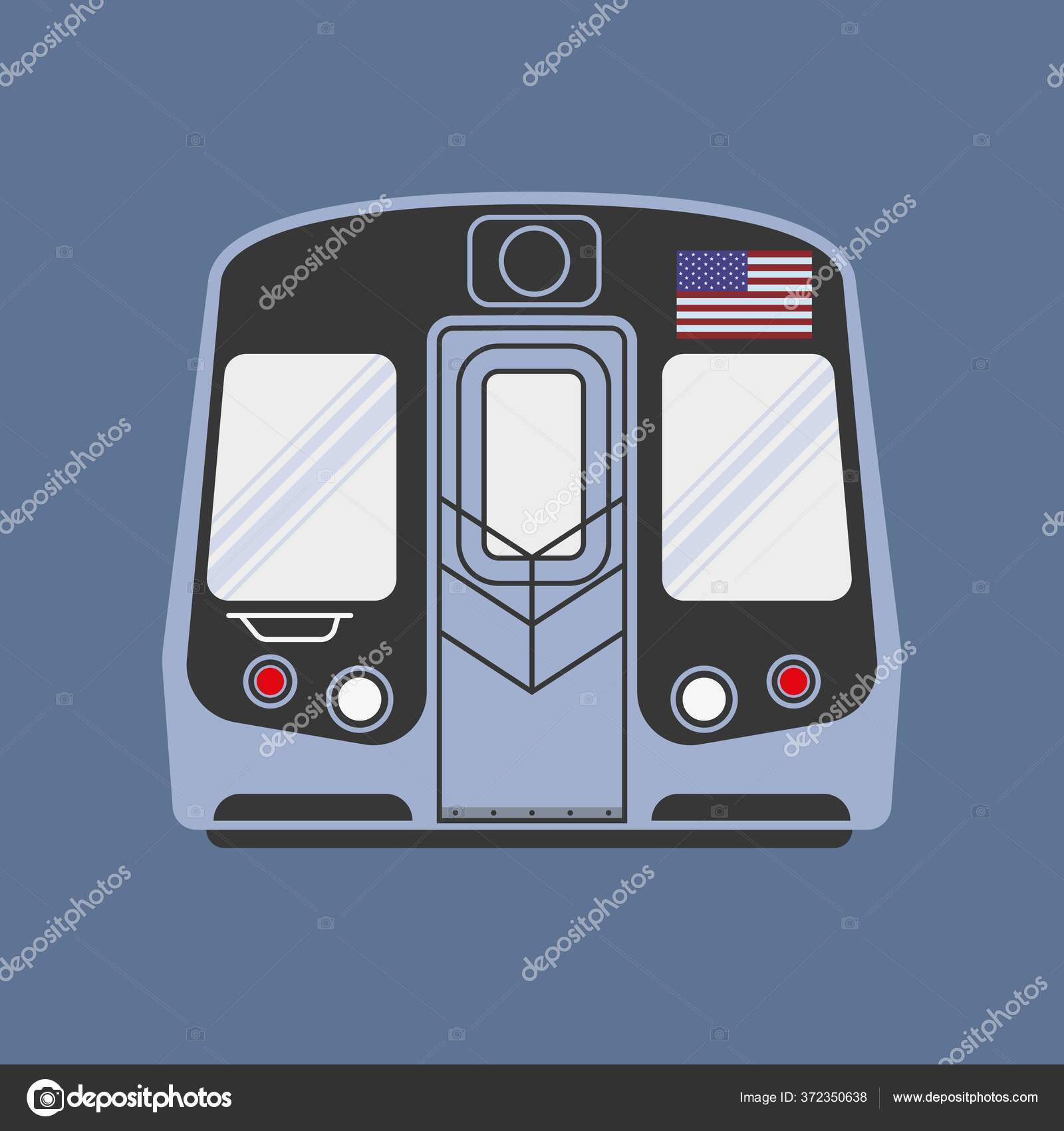 Front View Subway Train Vector Illustration Stock Vector by ©Jet_SKi ...