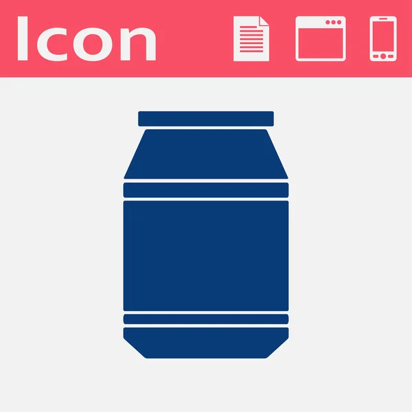 Tin Pack Icon Solid Vector — Stock Vector © vectorsmarket #237419948
