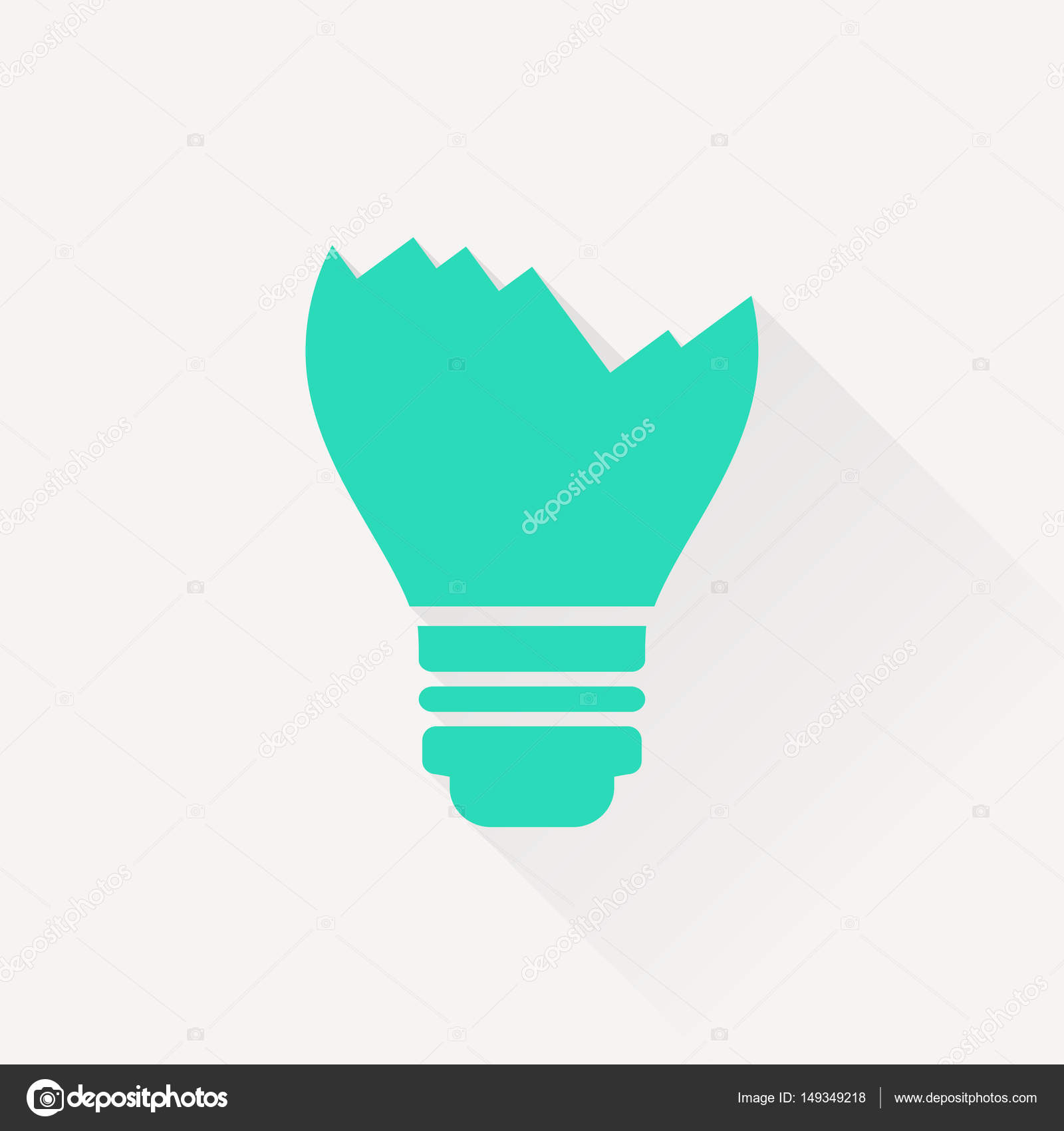 Broken light bulb vector flat icon Stock Vector Image by ©Icon_Craft ...