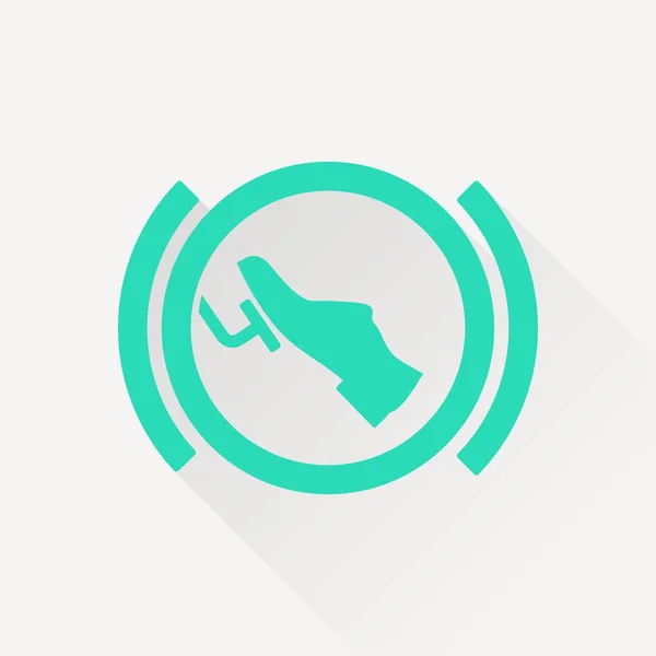 Press break pedal warning vector hmi dashboard flat icon — Stock Vector ...