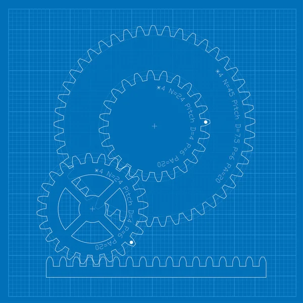 Gear blueprint abstract design Stock Vector Image by ©Noiro #14879273
