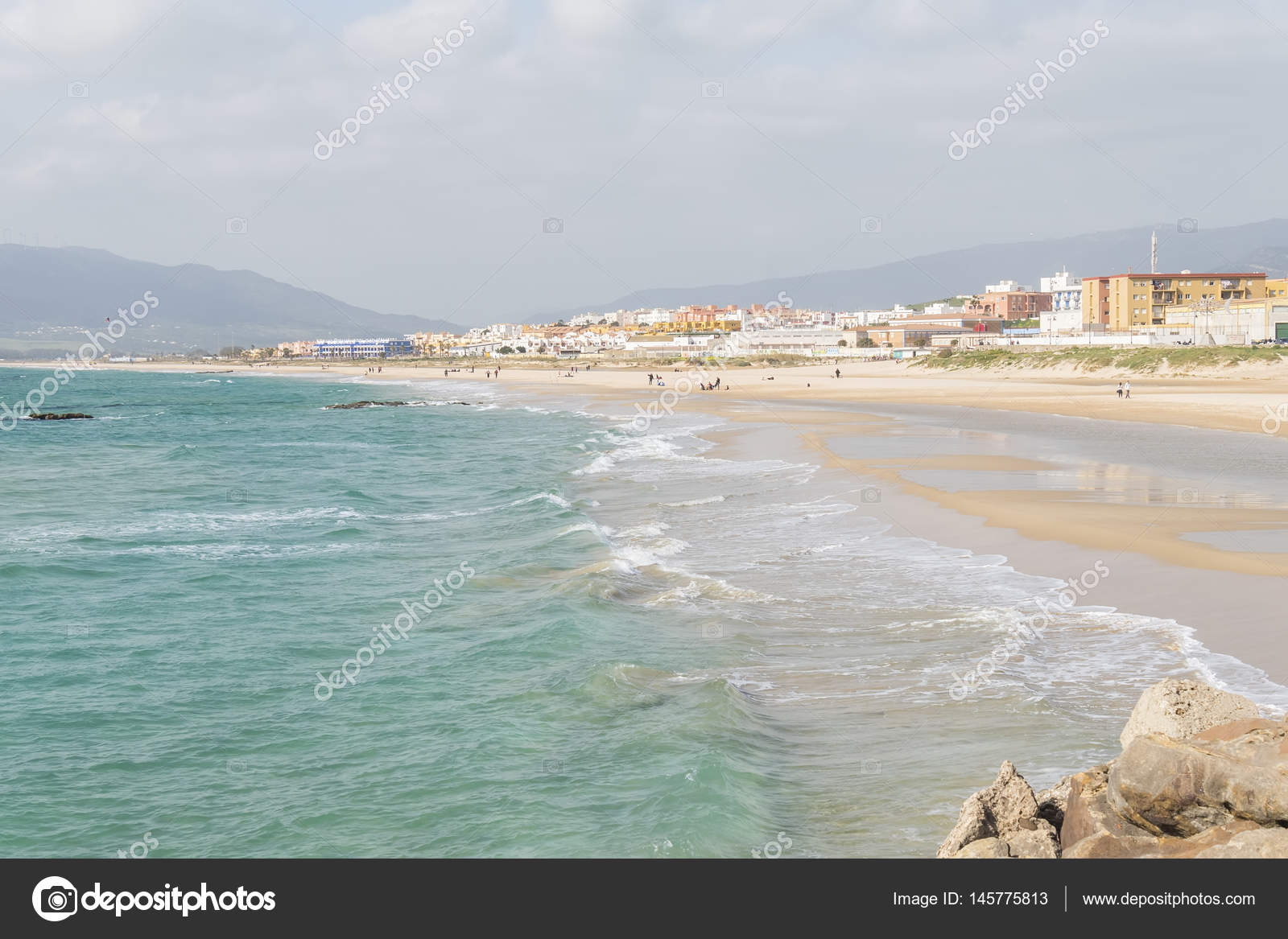 Tarifa beach, Cadiz, Spain — Stock Photo © max8xam #145775813