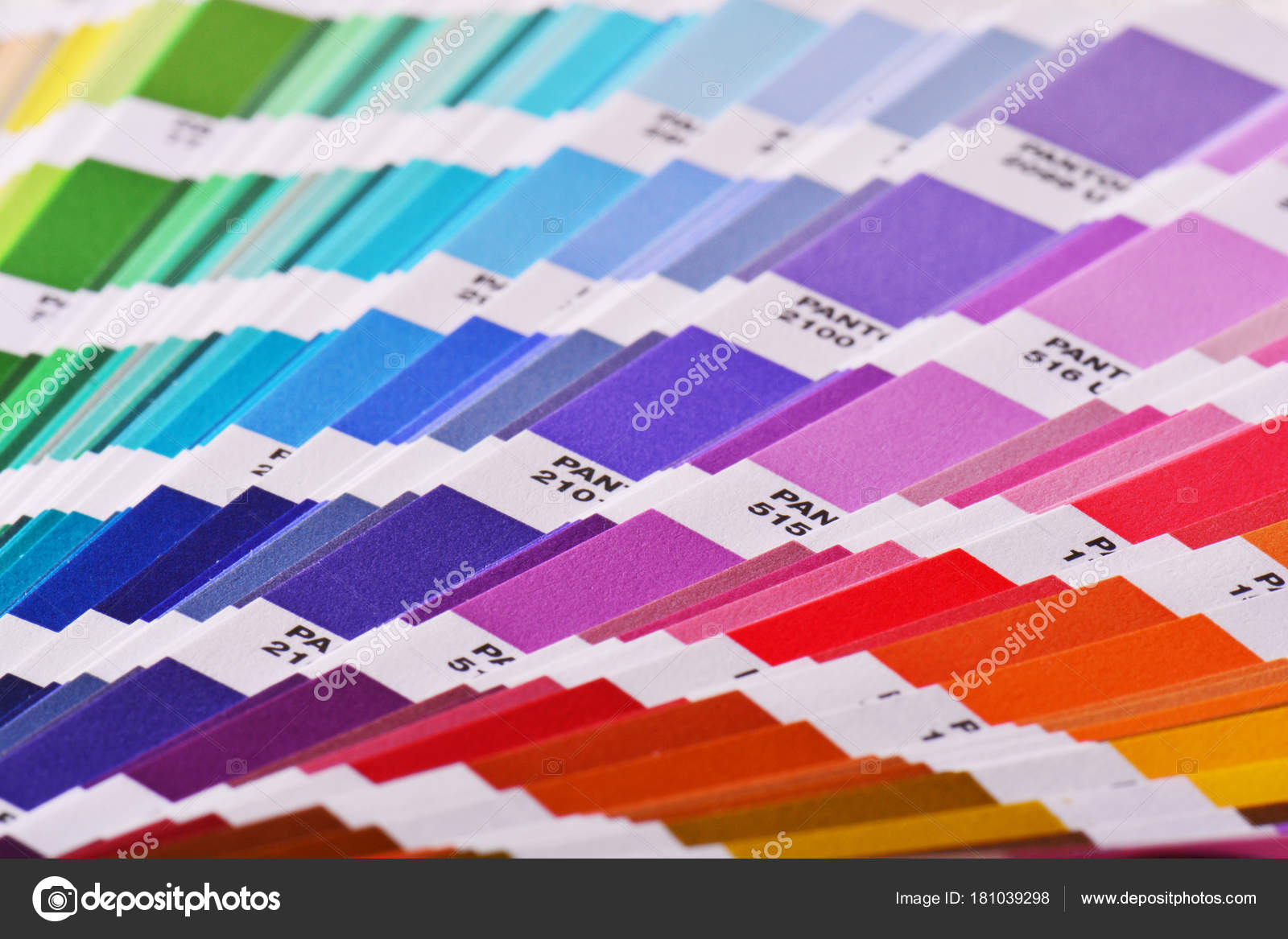 Color Palette Pantone Guide Close Up. Colorful Swatch Catalog Stock ...