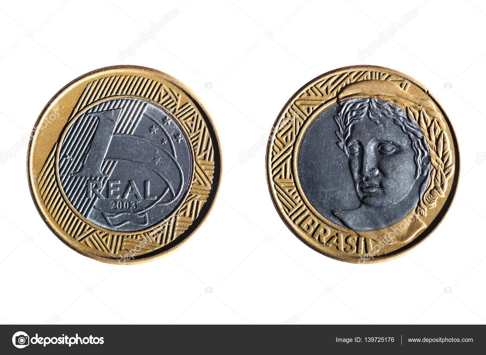 Brazilian real coin Stock Photo by ©Martinotero 139725176